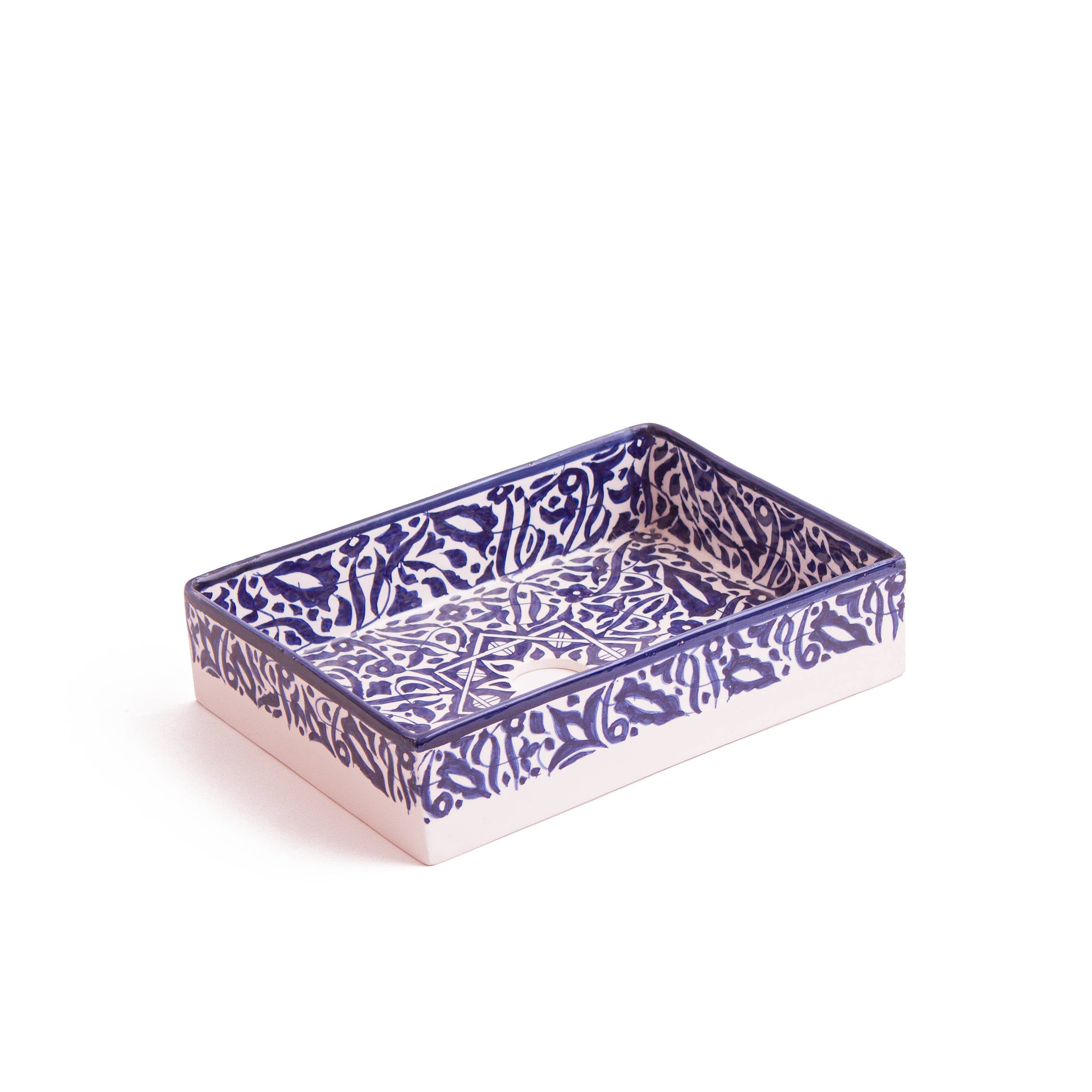 Mini Rectangular Arabeska - Navy | TerraFez Australia