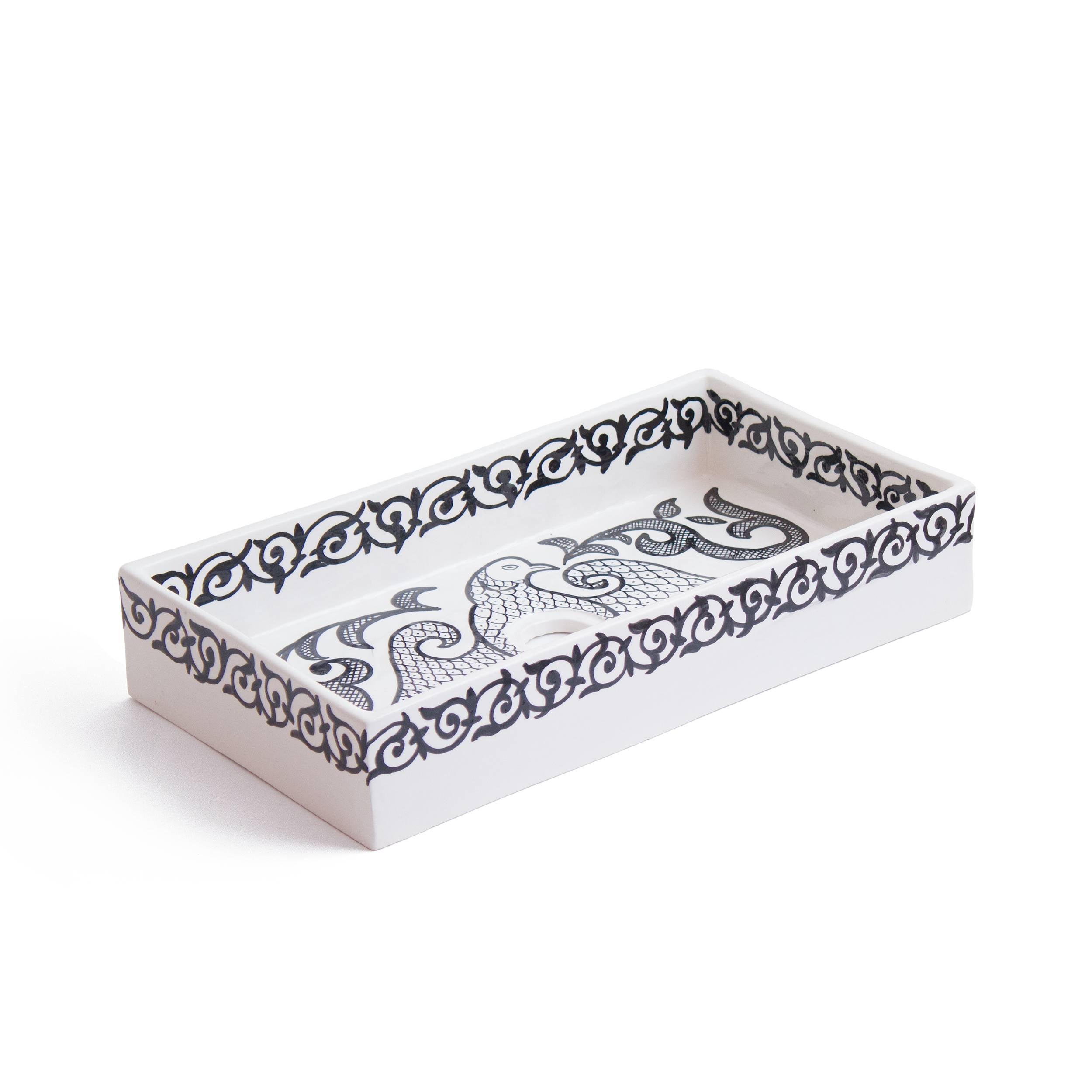 Rectangular Peacock Scroll | TerraFez USA